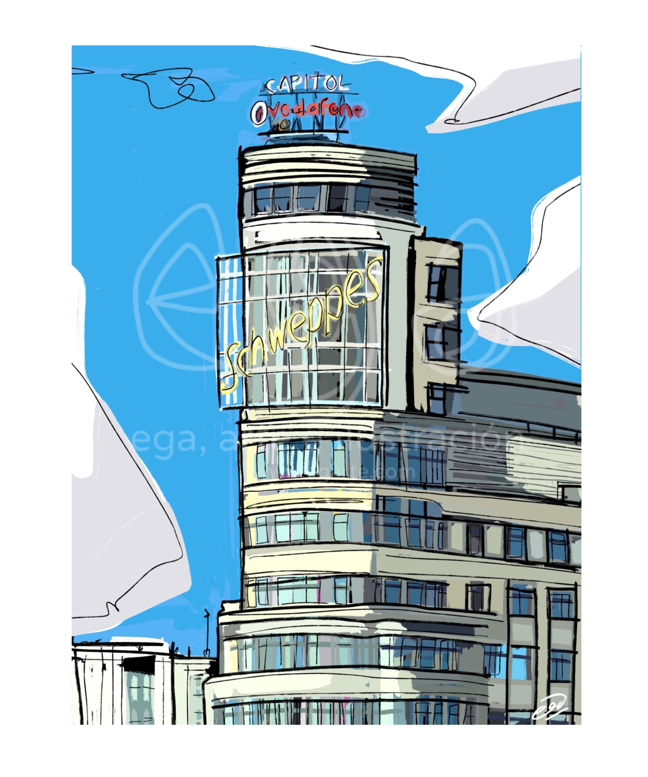 Gran Vía de Madrid a Trazos - Egarte